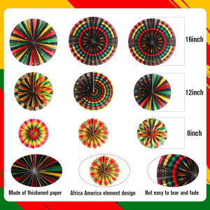 Outus Black History Month Decorations Paper Fans Juneteenth Hanging ...