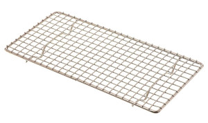 Update International 5" x 10" Rectangular Chrome-Plated Wire Pan Grate