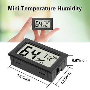 6-Pack Mini Hygrometer Indoor Humidity Meter, Mini Digital Thermometer ...